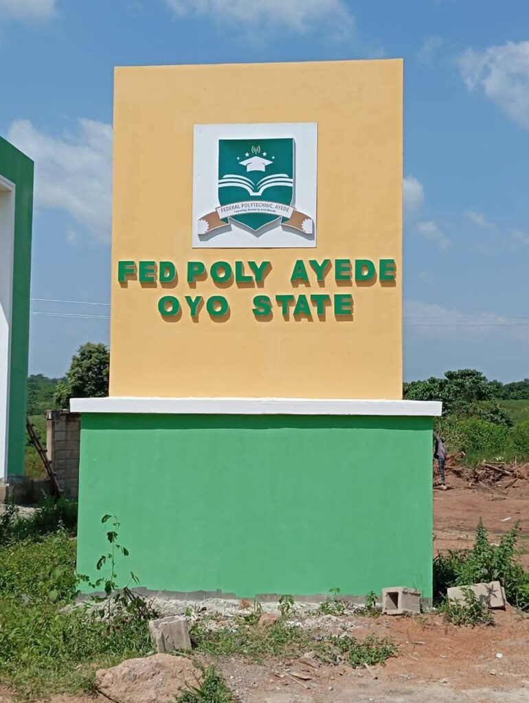 Federal Polytechnic Ayede invites applications for 2025/2026Academic ...
